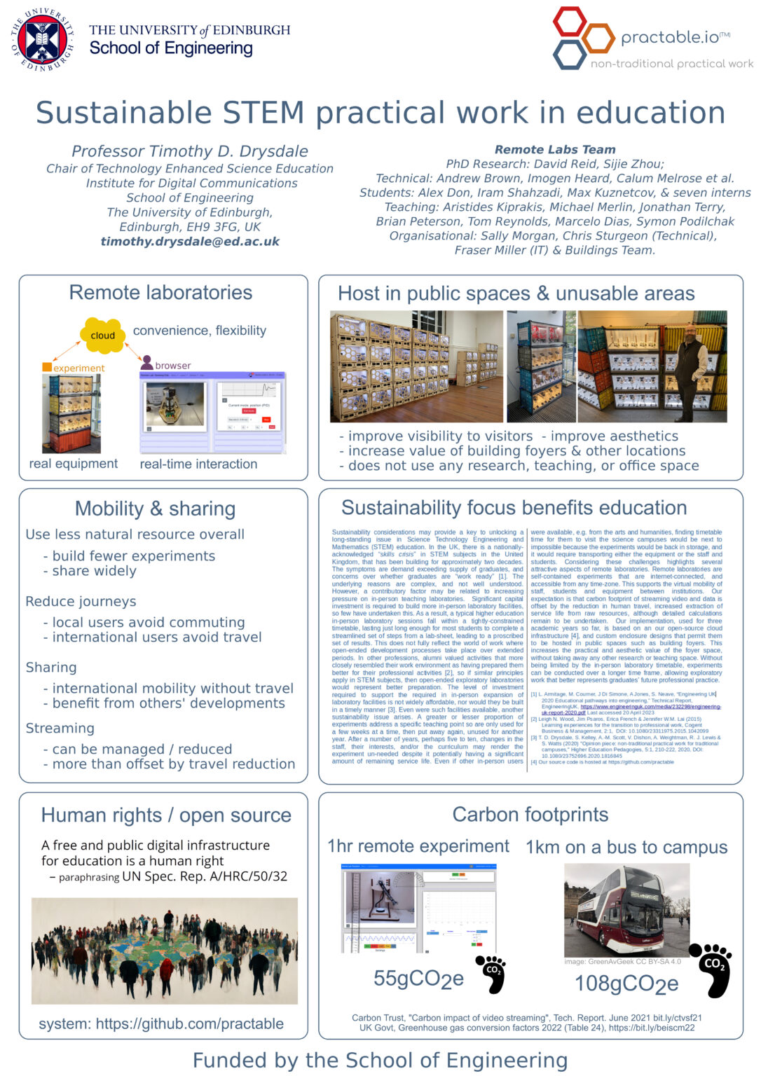 Sustainable STEM practical work in education – CloudEARTHi